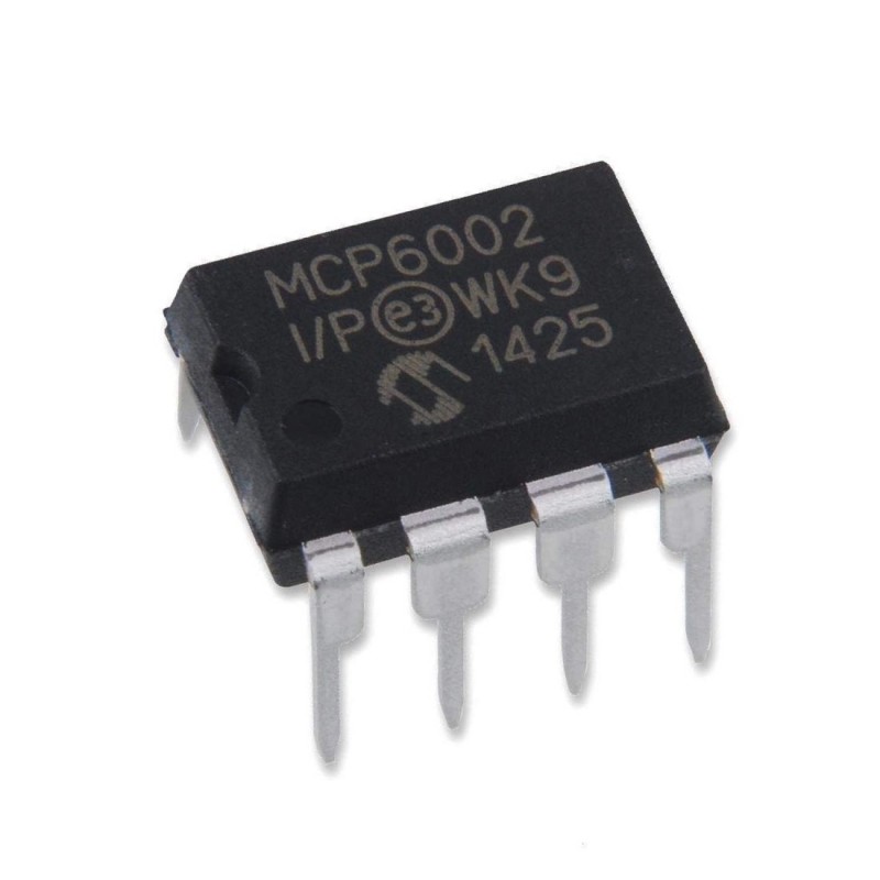 MCP6002-I/P, MCP6002, 6002 IC Opamp GP 1MHZ RRO DIP-8