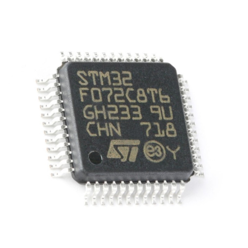 STM32F072C8T6, ARM 32-bit MCU, 128 KB Flash, ADC, QFP-48 SMD ...