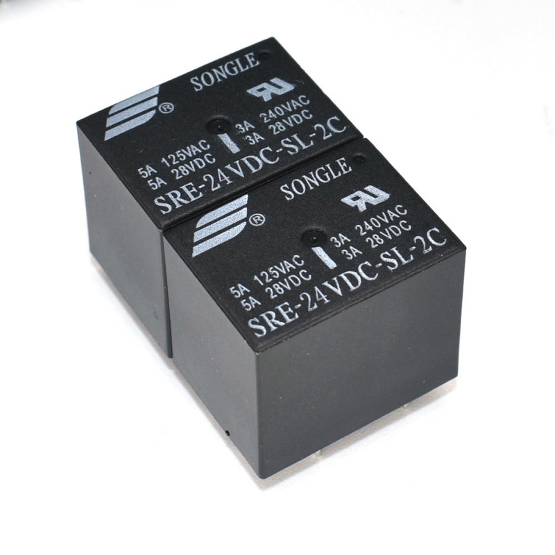 SRE-24VDC-SL-2C, 24VDC 5A DPDT (2 Form C) Röle