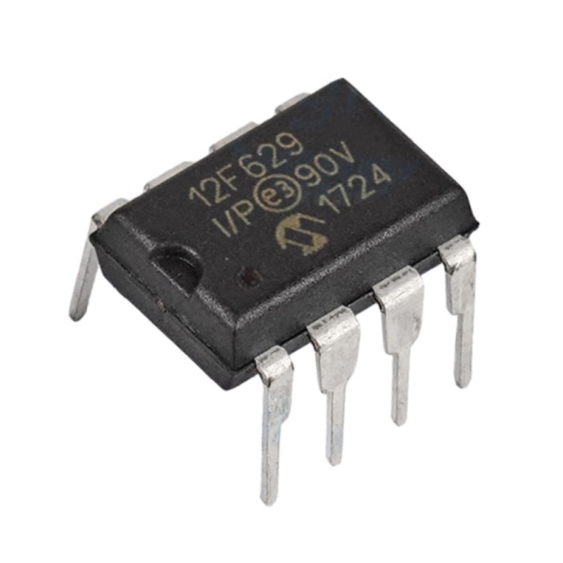 PIC12F629-I/P, 12F629 64B RAM 1.75kB Flash 8-Bit CMOS Microcontroller