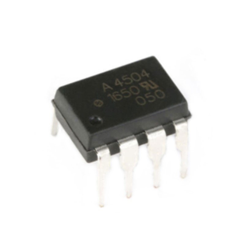 HCPL-4504-000E, A4504, DC-IN 1-CH Transistor With Base DC-OUT DIP-8 Optokuplör