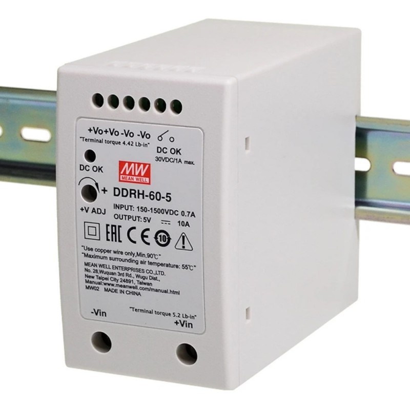 DDRH-60-12, 12DC 5A Ray Montaj DC/DC Konvertör, Mean Well