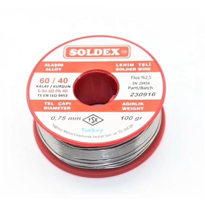 Soldex 600501 0.50mm 100gr Sn:60 Pb:40 Lehim Teli