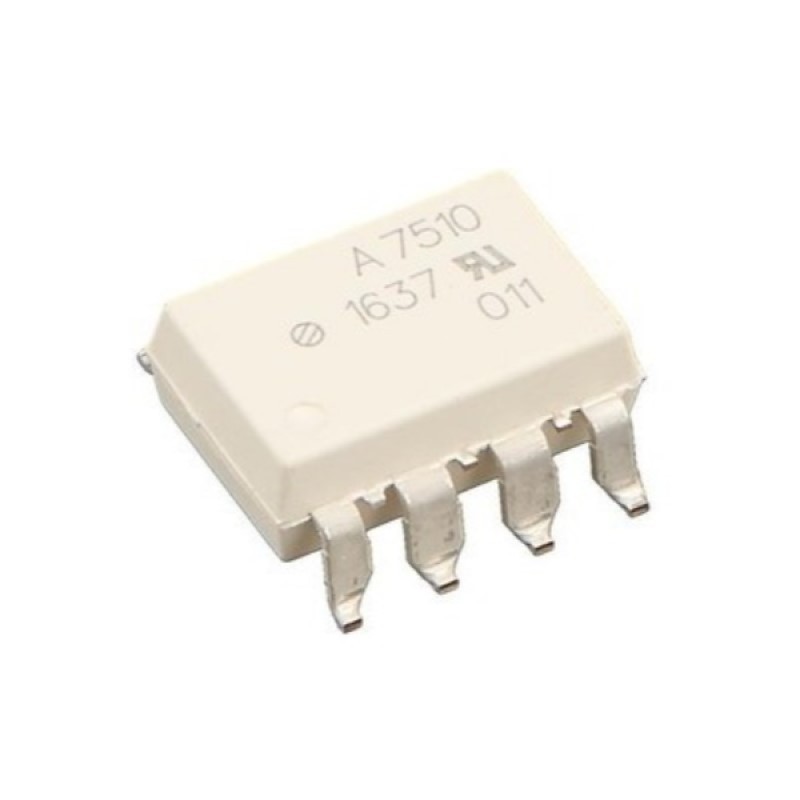 HCPL-7510-500E, A7510, HCPL7510, 1 Ch 4.5-5.5V 100kHz SMD İzolatör Op-Amp