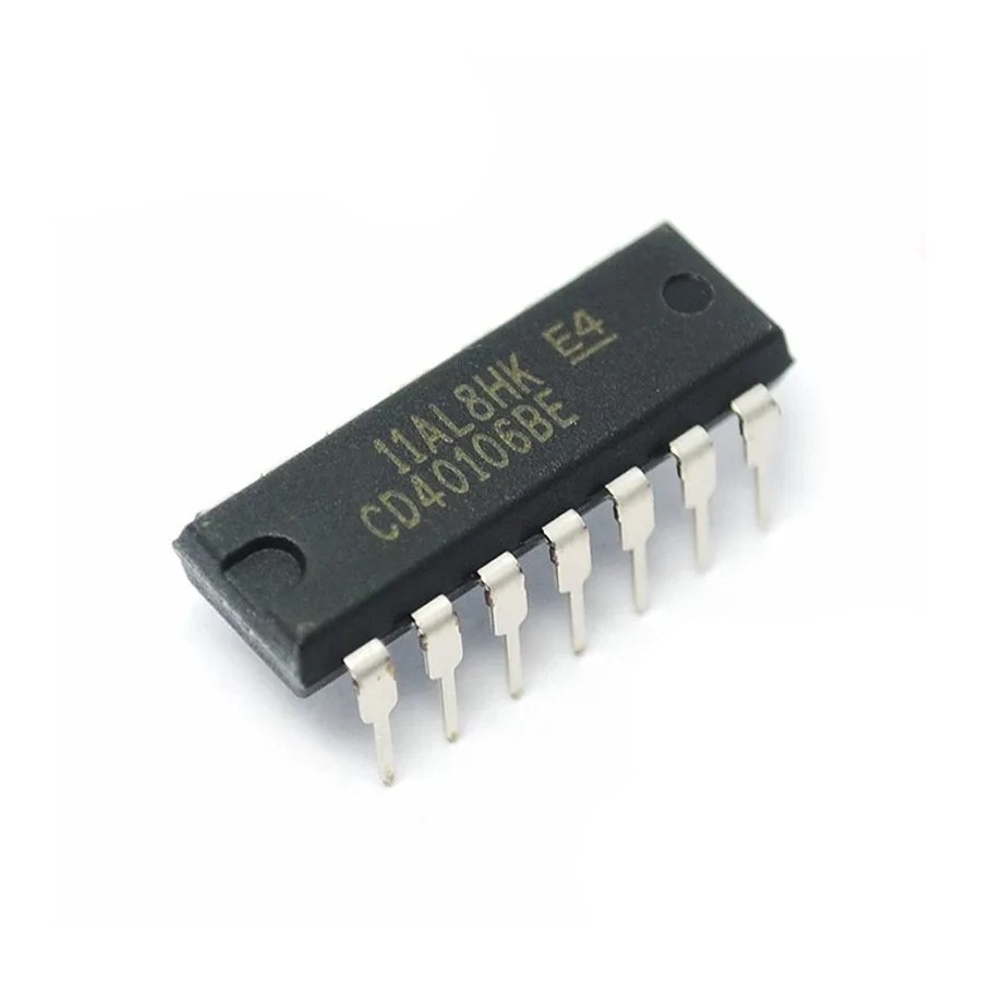 CD40106BE, CD40106, 40106 Inverter Schmitt Trigger 6-Element DIP-14
