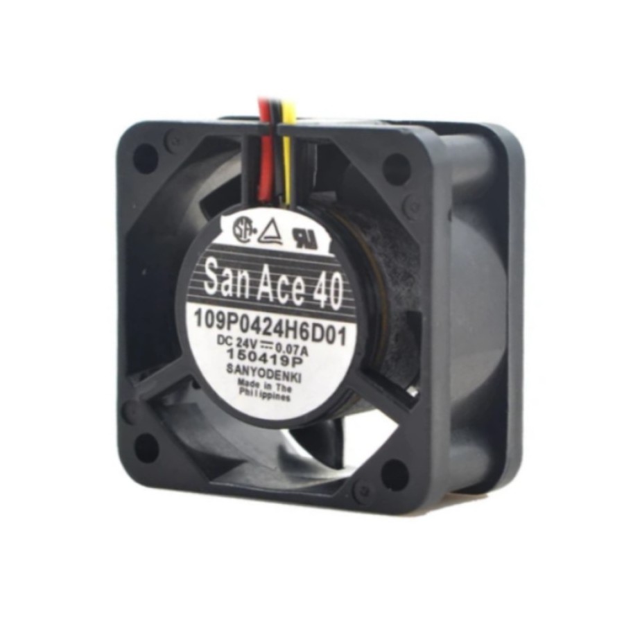 109P0424H6D01, 40x40x20mm 24VDC 0.07A 3 Kablolu Fan