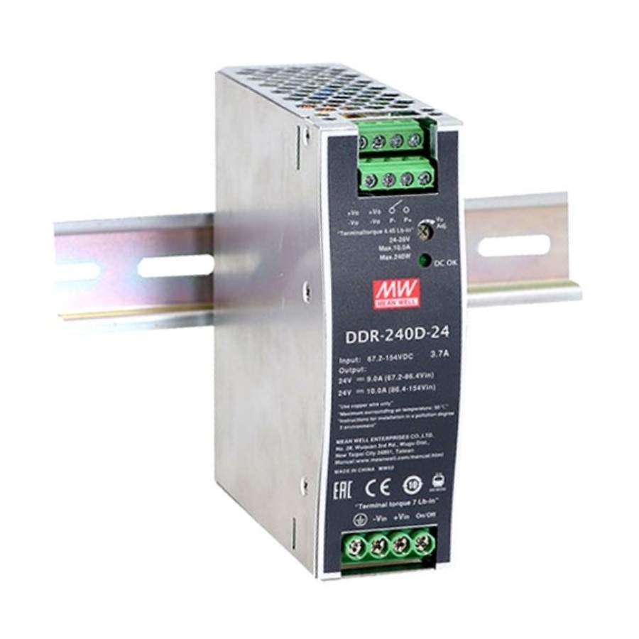 DDR-240B-48, 16-33Vin 48Vout 5A Ray Montaj DC/DC Konvertör, MeanWell